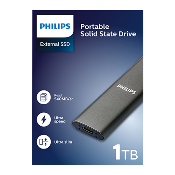 Philips External SSD USB-C – Fast Storage for 4K Video